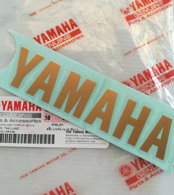 GENUINE YAMAHA 12CM Lettering R1 GOLD Tank Sticker Sticker Emblem-120mm ...