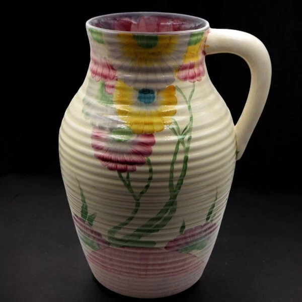 CLARICE CLIFF 1930S Art Deco Pink Pearls LOTUS JUG £495.00 - PicClick UK