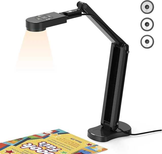 THUSTAND 8MP VISUALISER/DOCUMENT Camera, Webcam 4K with A3 format, LED ...
