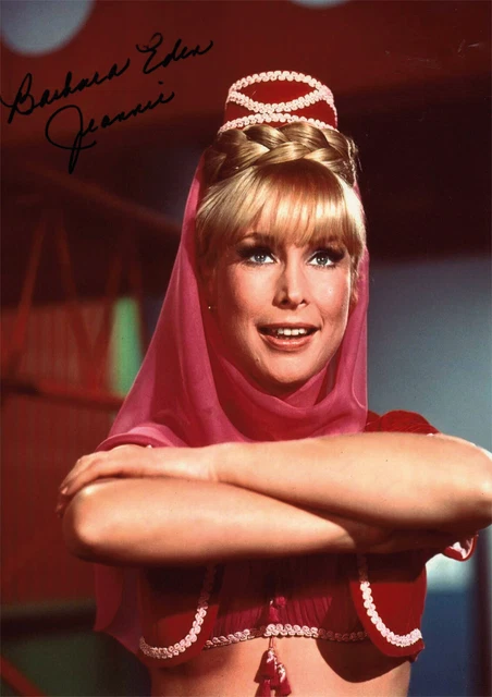 I DREAM OF Jeannie Barbara Eden With Copy Auto POSTER £11.99 - PicClick UK