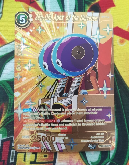 ZEN-OH APEX OF the Universe BT28-125 SPR Dragon Ball Super Prismatic ...