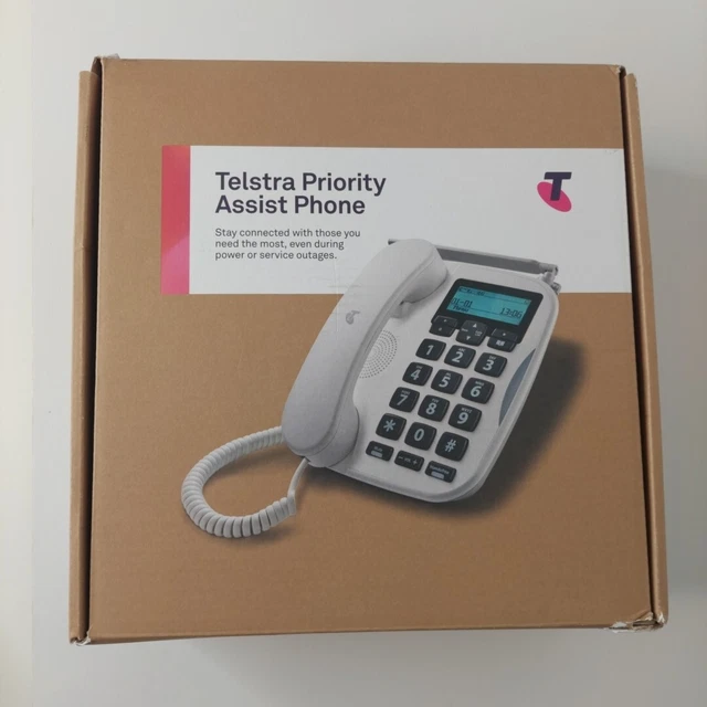 TELSTRA PRIORITY ASSIST Phone New Open Box SIM Card Big Button Elderly ...