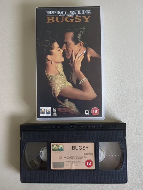 BUGSY VHS PAL Video 1993 Warren Beatty Annette Bening Columbia TriStar ...