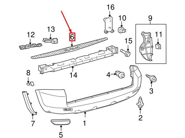 NEW TOYOTA RAV4 Xa30 Rear Bumper Protector Scuff Plate 5258142030 ...