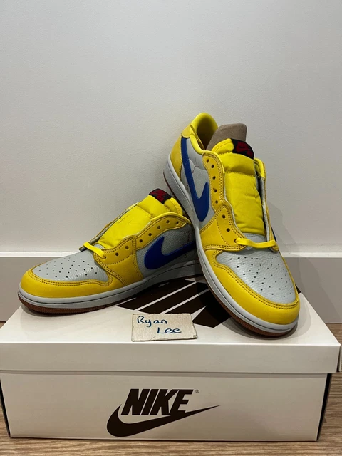 NIKE AIR JORDAN 1 Low OG Travis Scott jaune canari UK10 US12,5 Neuf ...