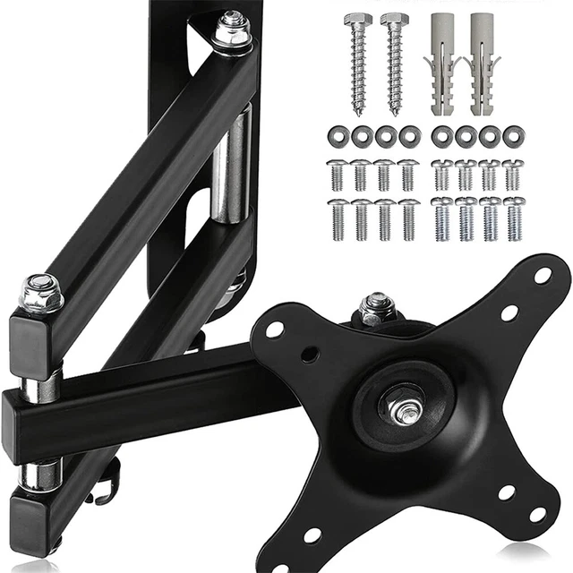 360° ROTATION TV Wall Bracket Mount Tilt Swivel 15 24 27 Inch Screen ...