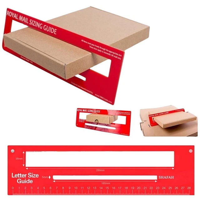 MAIL PPI LETTER Size Guide Ruler - Postal Price & Postage Red £6.95 ...