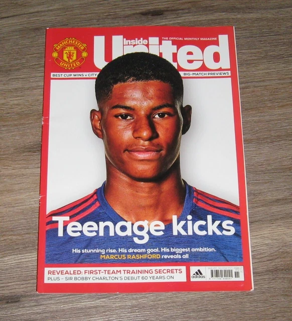 OFFICIAL INSIDE MANCHESTER United magazine Marcus Rashford SIR Bobby ...