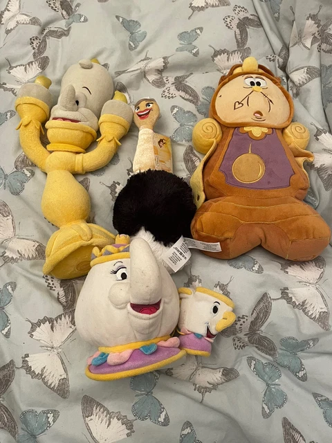 DISNEY BEAUTY AND the Beast Fifi Mrs Pots/Chip Cogsworth & Lumiere Soft ...