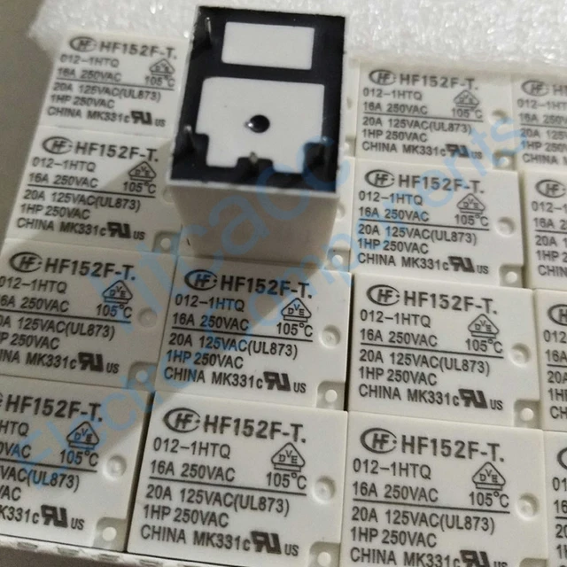 HF152F-T 012-1HTQ RELAIS d'alimentation 16A 12VDC 4 broches neuf 10 pièces EUR 7,44 - PicClick FR