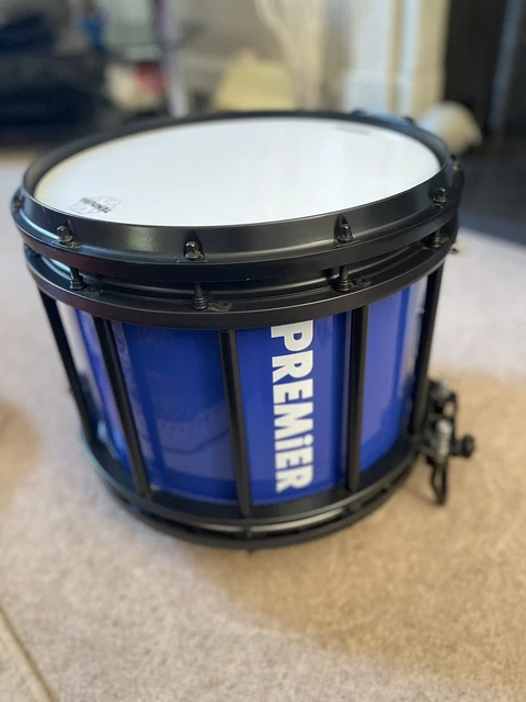 PREMIER SNARE DRUM 14”x12” Royal Blue With Sticks £214.10 - PicClick UK
