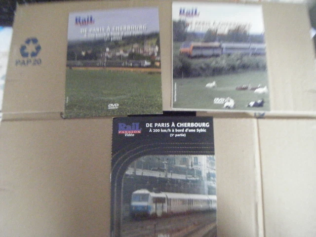 LOT DE 3 DVD ferroviaire rail passion de PARIS à CHERBOURG en SYBIC EUR ...