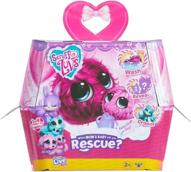 LITTLE LIVE SCRUFF-A-LUVS Pets Scruff-a-Luvs Mystery Animal Mom & Baby ...