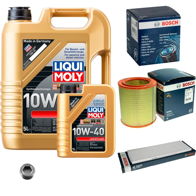 BOSCH INSPECTION SET 6 L Liqui Moly Bon Fonctionnement 10W-40 pour Fiat De EUR 111,50 - PicClick FR