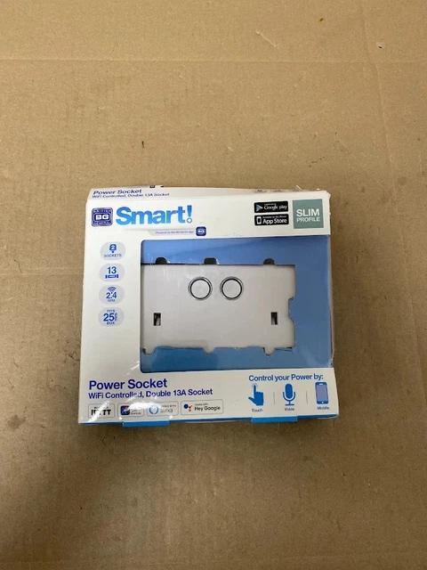 BG ELECTRICAL DOUBLE Switched Power Wall Plug Socket Smart Home Control ...