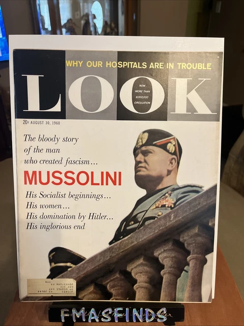EC 1960 MUSSOLINI FASCISM August 30 LOOK MAGAZINE $20.00 - PicClick