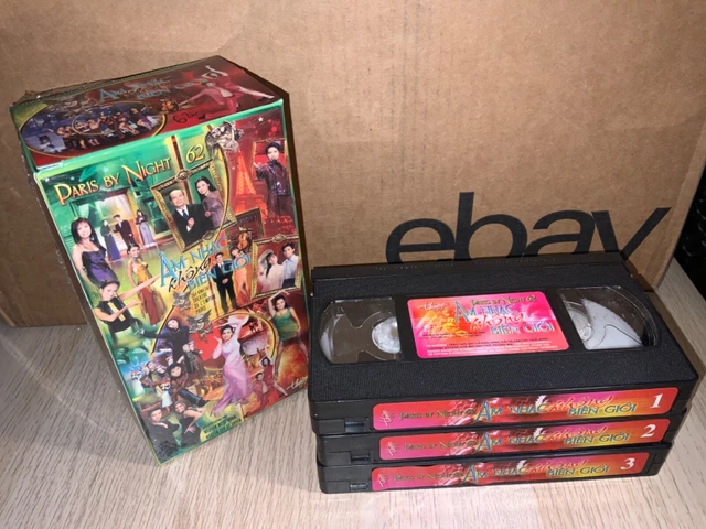 PARIS BY NIGHT 62 cassettes VHS vintage spectacle de variétés musicales ...