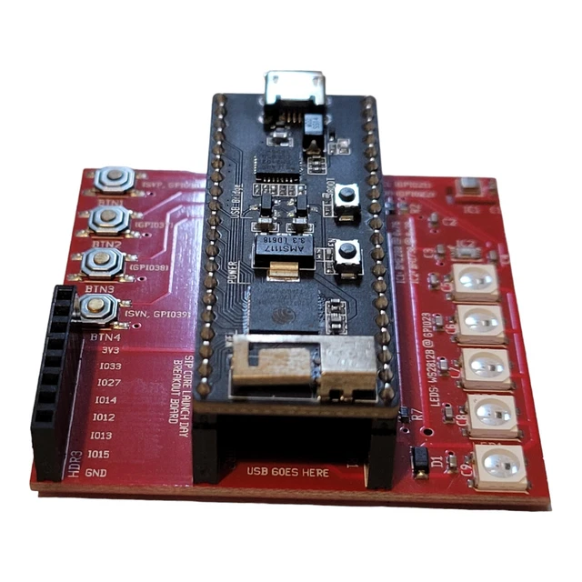 ESP32 PICO BREAKOUT Board Buttons LEDs ESP32-PICO-V4.1 Mini Development ...