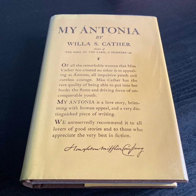 MY ANTONIA - Willa Cather (First Edition Library Facsimile / Like New ...
