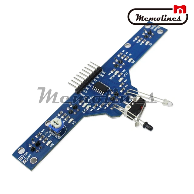 5 CHANNEL IR Infrared Line Detector Tracking Sensor Module for Arduino ...