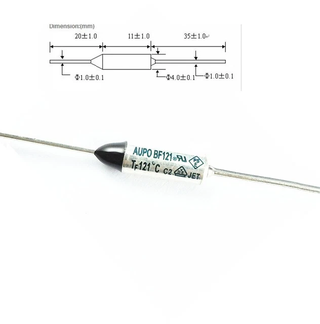 10 PIÈCES FUSIBLE thermique Aupo TF coupure 121°C 250V 10A BF121 NEUF ...