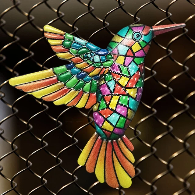 COLIBRÌ IN METALLO uccellini colorati scultura esterna carina per ...