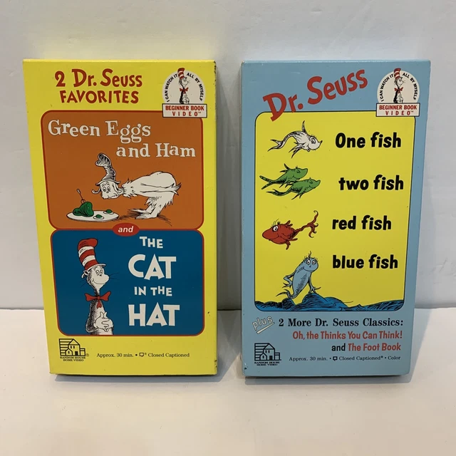 2 DR. SEUSS Favorites: Green Eggs and Ham & The Cat In The Hat - VHS ...