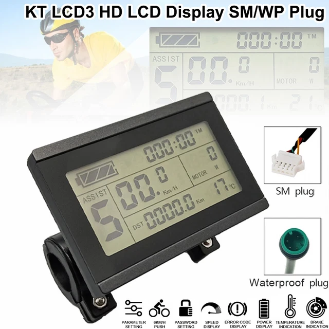 KT-LCD3 LCD DISPLAY Meter Panel 24/36/48V For E-Bike Electric Bicycle ...
