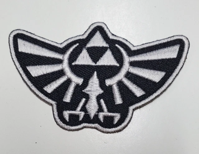 SMALL LEGEND OF Zelda Hyrule's Royal Crest Grey Logo 3" Embroidered ...
