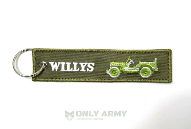 US ARMY WILLYS Jeep Key Tag Olive Army Military Style Vehicle Keytag ...