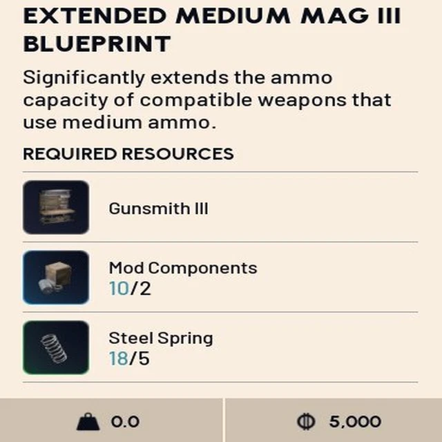 🎮 ARC RAIDERS - Extended Medium Mag 3 III BLUEPRINT - ALL PLATFORMS $7. ...