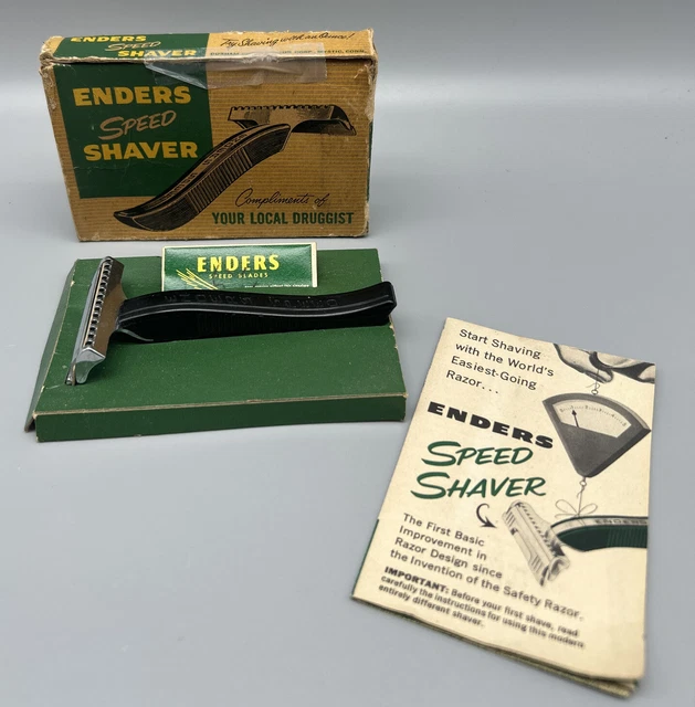 1930S ERA ENDERS Speed Shaver Single Edge Razor, Blades, Instructions ...