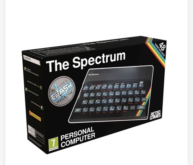 THE SPECTRUM ZX Retro Personal Computer Gaming console 80's * Brand New ...