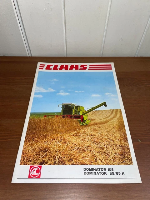 BROCHURE PROSPECTUS MOISSONNEUSE BATTEUSE CLAAS DOMINATOR 105-85H tracteur-fendt EUR 9,99 ...