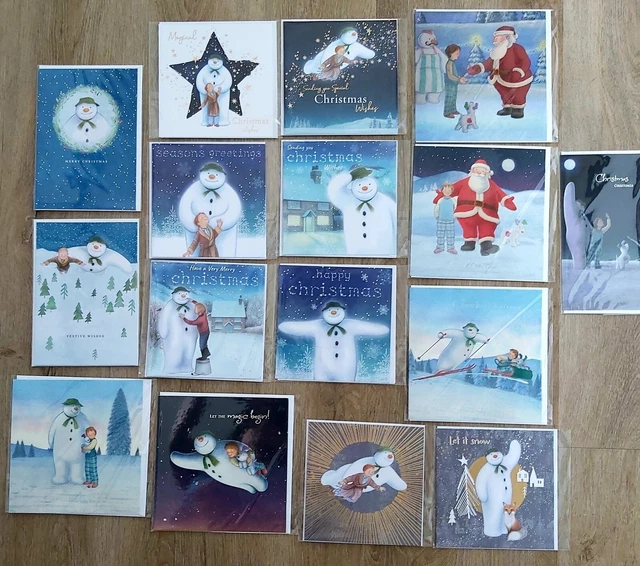 THE SNOWMAN RAYMOND Briggs & Father Christmas Cards - Set of 16 Bundle ...