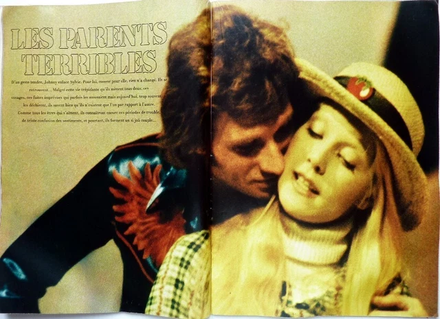SYLVIE VARTAN ET JOHNNY HALLYDAY = COUPURE DE PRESSE 2 PAGES 1973 ...