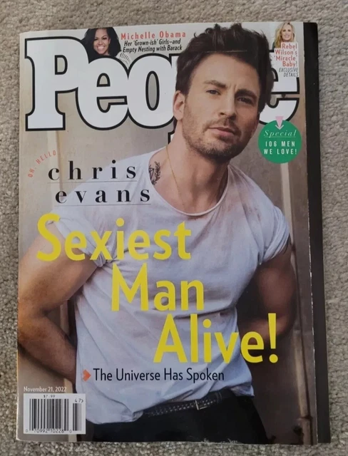 PEOPLE MAGAZINE CHRIS Evans Nov 21 2022 Sexiest Man Alive $35.00 - PicClick CA