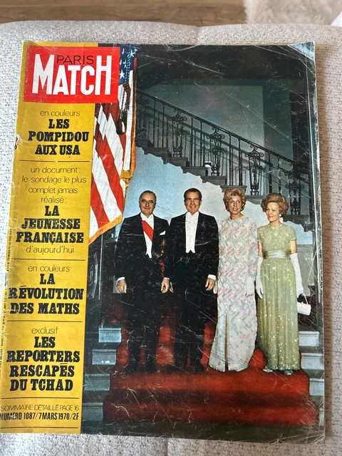 PARIS MATCH N 1087 mars 1970 les pompidou aux etats unis - EUR 1,00 ...