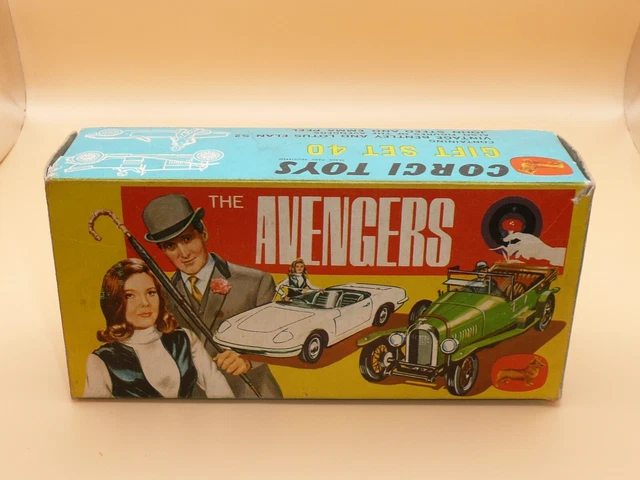 CORGI GIFT SET 40 The Avengers Emma Peel John Steed * original BOX only ...