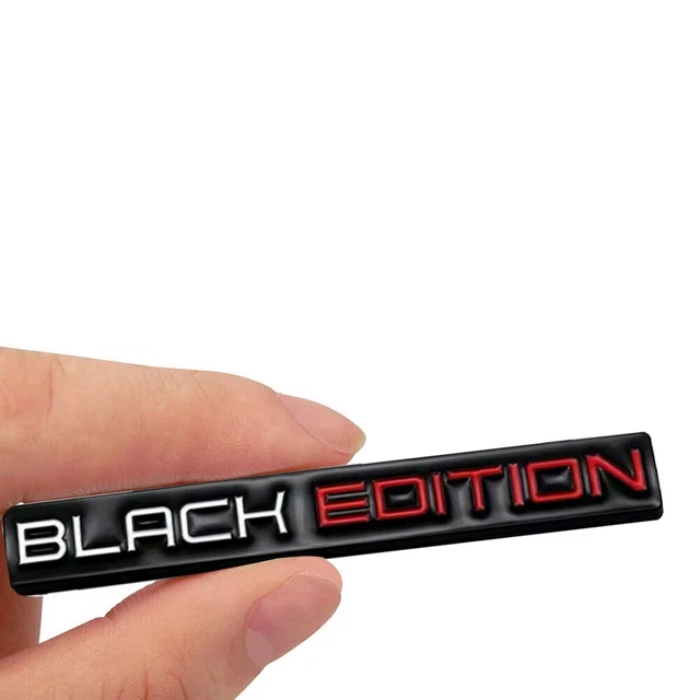 3D BLACK EDITION Logo Emblem Badge Rear Tailgate Sticker Decal Car ...