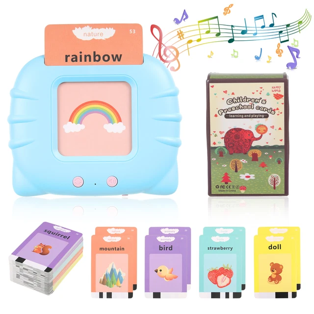USB RECHARGEABLE TALKING Flash Cards Light And Portable For On Go ...