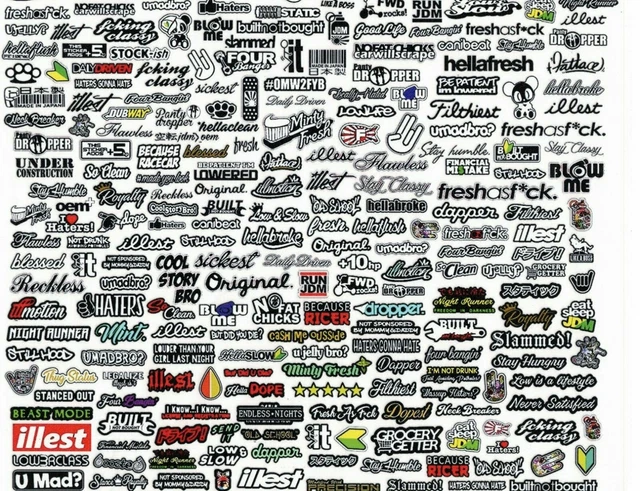 RC 1/10 DRIFT DECALS Logo Sponsors DRIFT Decals Stickers 1 Sheet *NEW ...