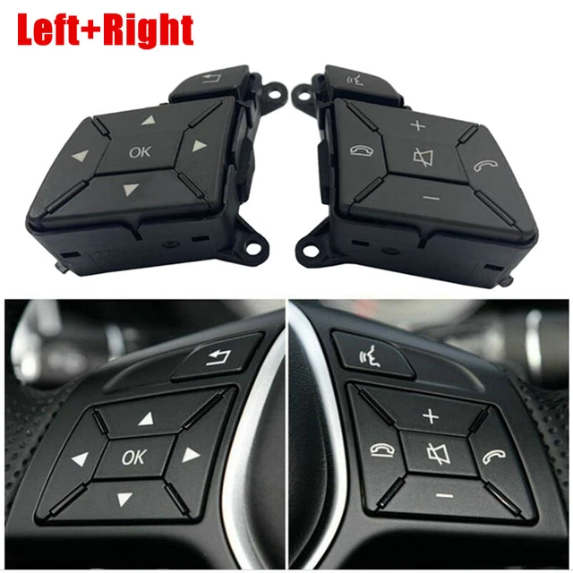 AUTO STEERING WHEEL Control Menu Switch Button 2Pcs/Set For Benz W204 ...