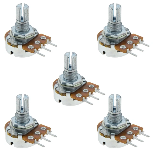 5 X 10K LOGARITHMIC REGISTER Grooved Flat Potentiometer £3.89 - PicClick UK