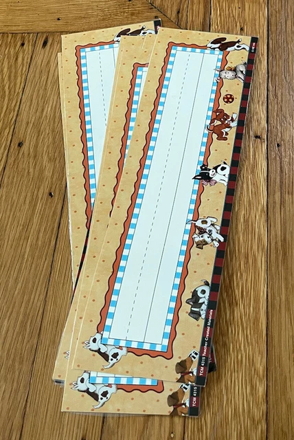 TEACHER CLASSROOM STUDENT Laminated Name Tags Name Plates Set Of 7 Dogs teacher-classroom-student-laminated-name-tags-name-plates-set-of-7-dogs