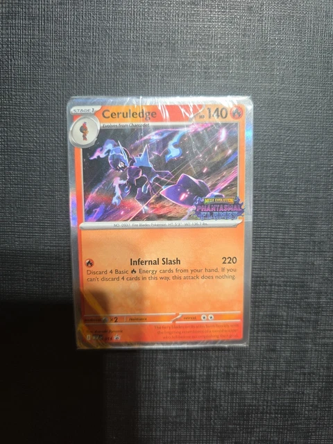 POKEMON TCG - Ceruledge 014 - Phantasmal Flames Prerelease Stamped ...