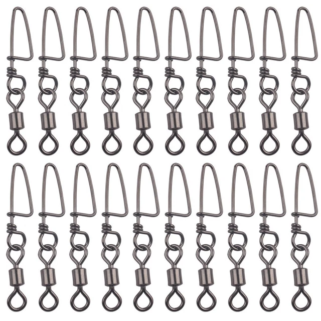 HEAVY DUTY INTERLOCK Pin Snap Swivels for Enhanced Fishing Success 20 ...