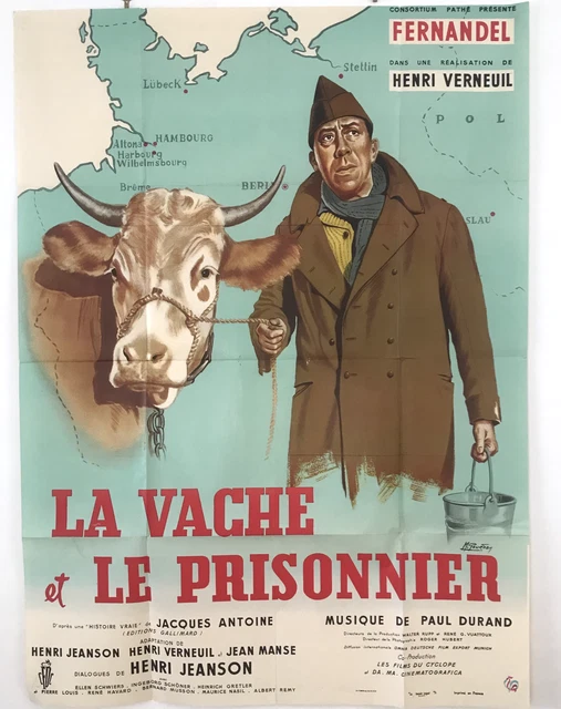 LA VACHE ET LE PRISONNIER Affiche Cinéma ORIGINALE Movie Poster ...