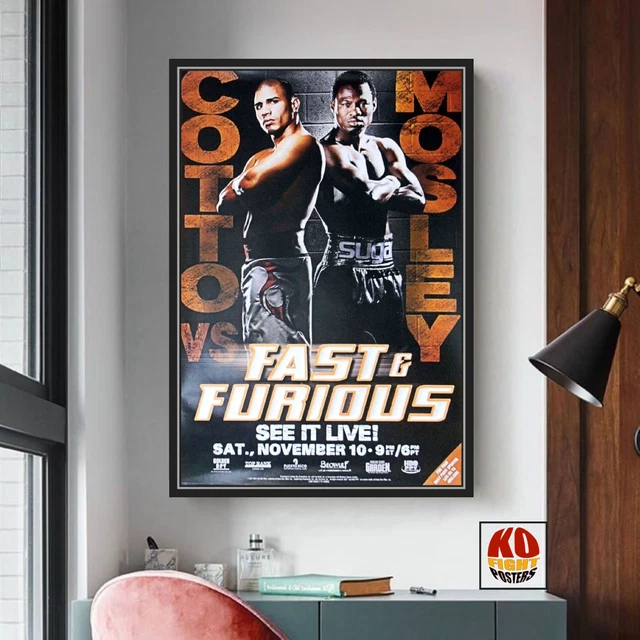 MIGUEL COTTO VS SUGAR SHANE MOSLEY Original HBO CCTV Boxing Poster AUCT ...