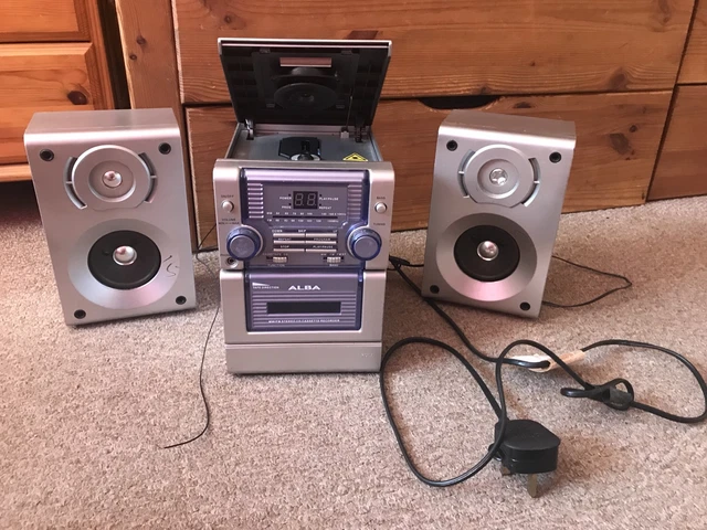 VINTAGE ALBA MICRO CD Cassette Radio HiFi System £0.99 - PicClick UK